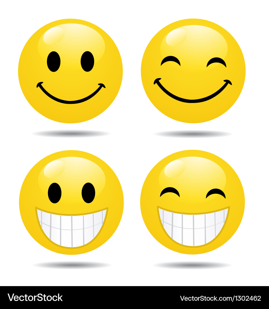 Happy face collection Royalty Free Vector Image