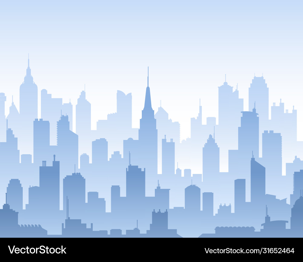 Buildings silhouettes background Royalty Free Vector Image