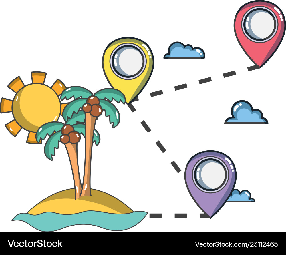 Vacation and travel Royalty Free Vector Image - VectorStock