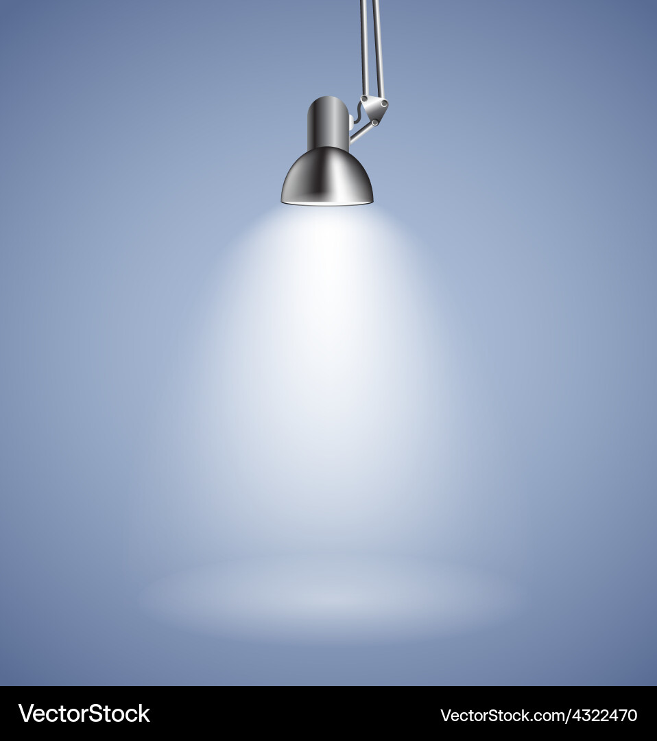 Background with lighting lamp empty space Vector Image