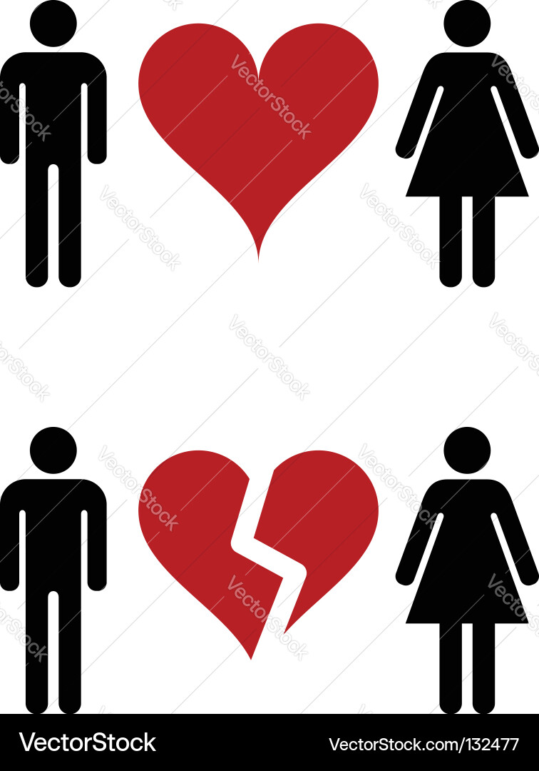 Romantic relationships Royalty Free Vector Image