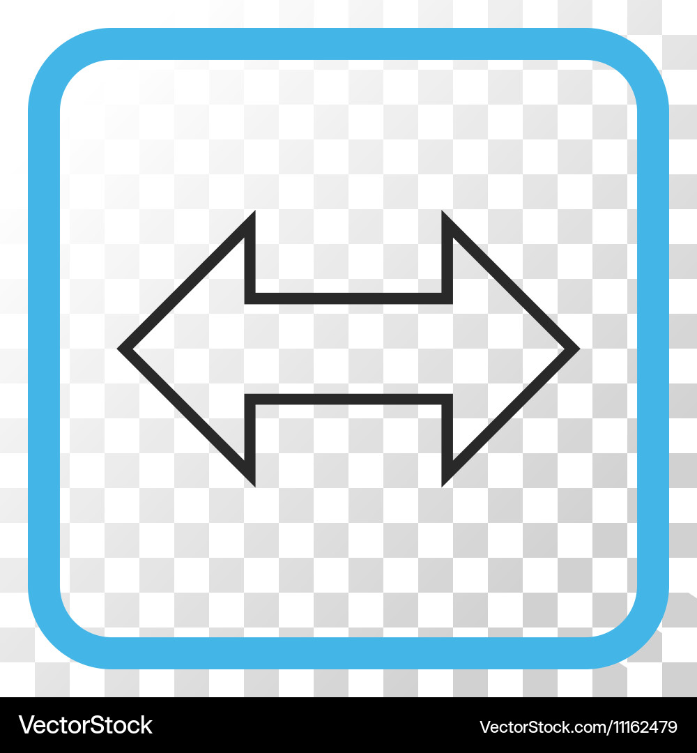 Exchange horizontal icon in a frame Royalty Free Vector