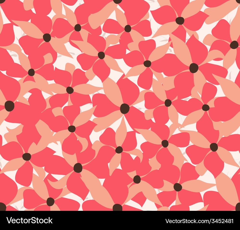 Decoration element floral style seamless Vector Image