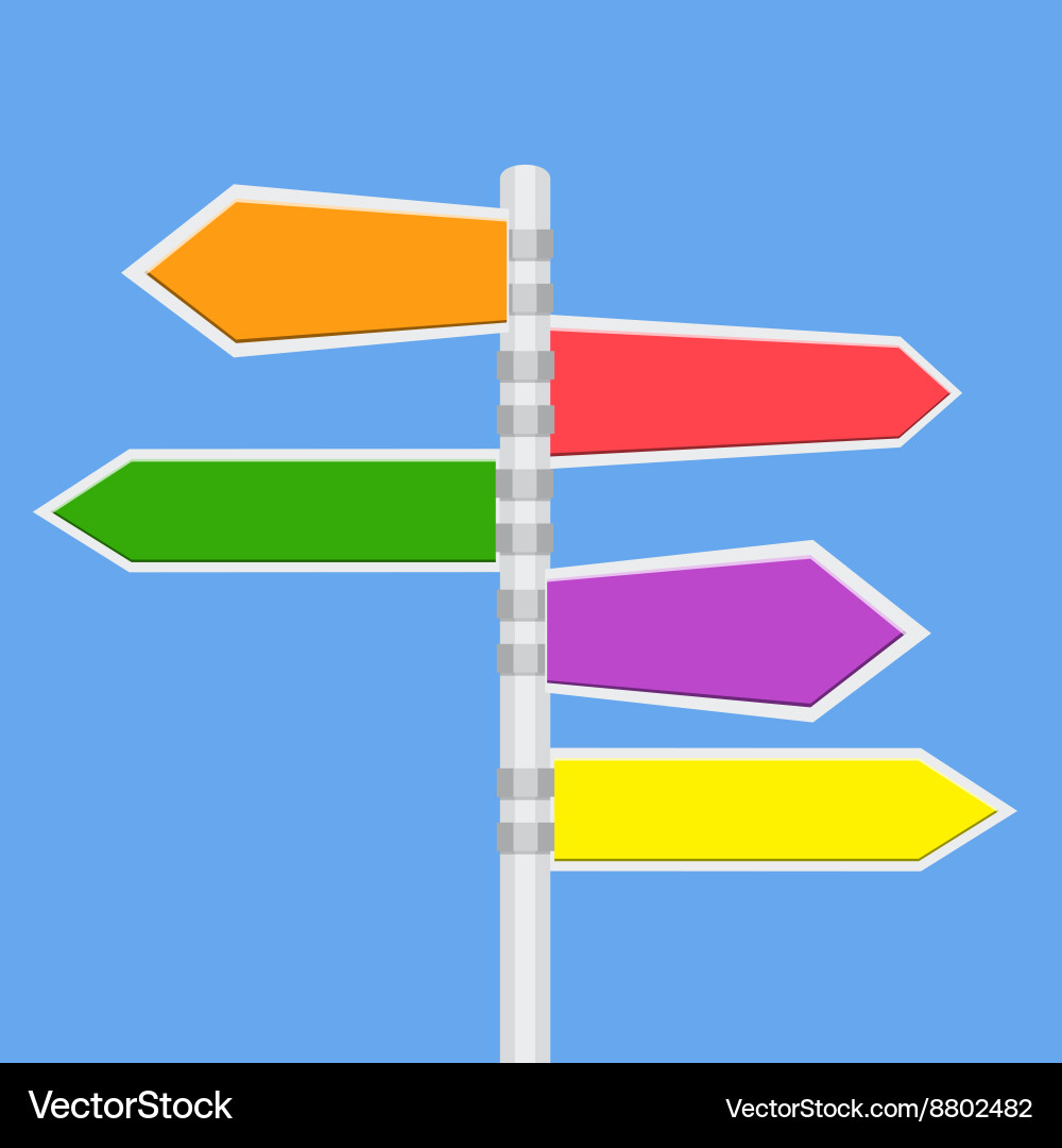 Direction road signs Royalty Free Vector Image