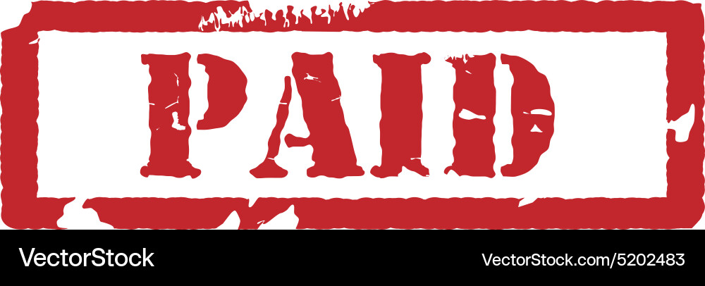 Paid stamp Royalty Free Vector Image - VectorStock