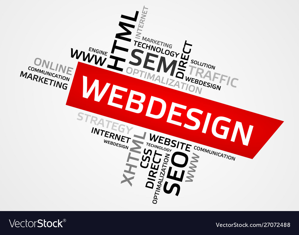 Webdesign word cloud tag cloud graphics Royalty Free Vector