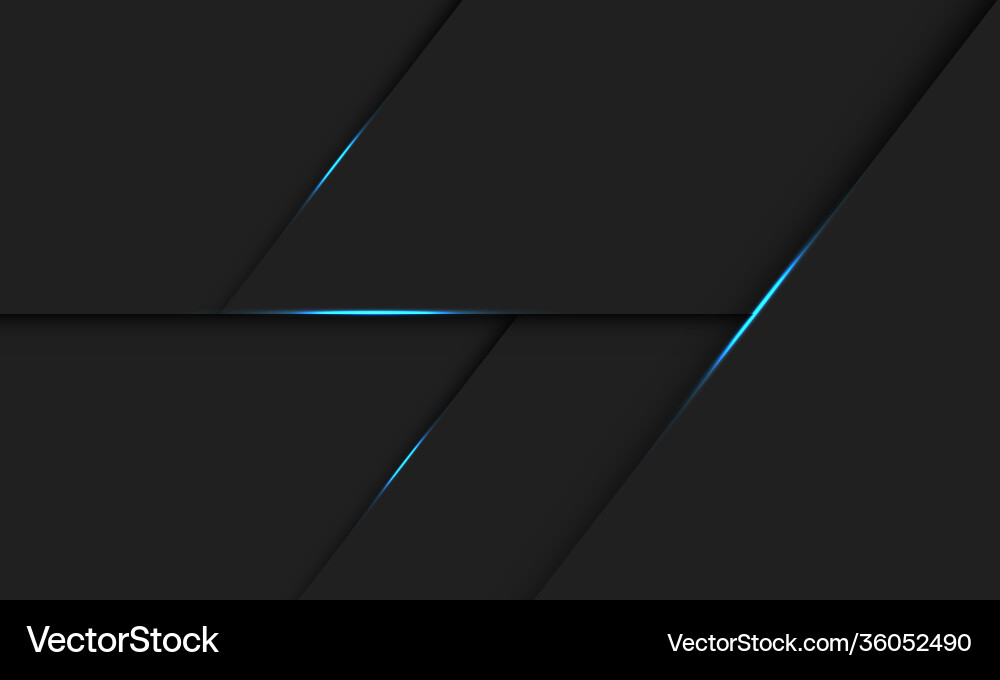Abstract blue light line shadow on dark grey Vector Image