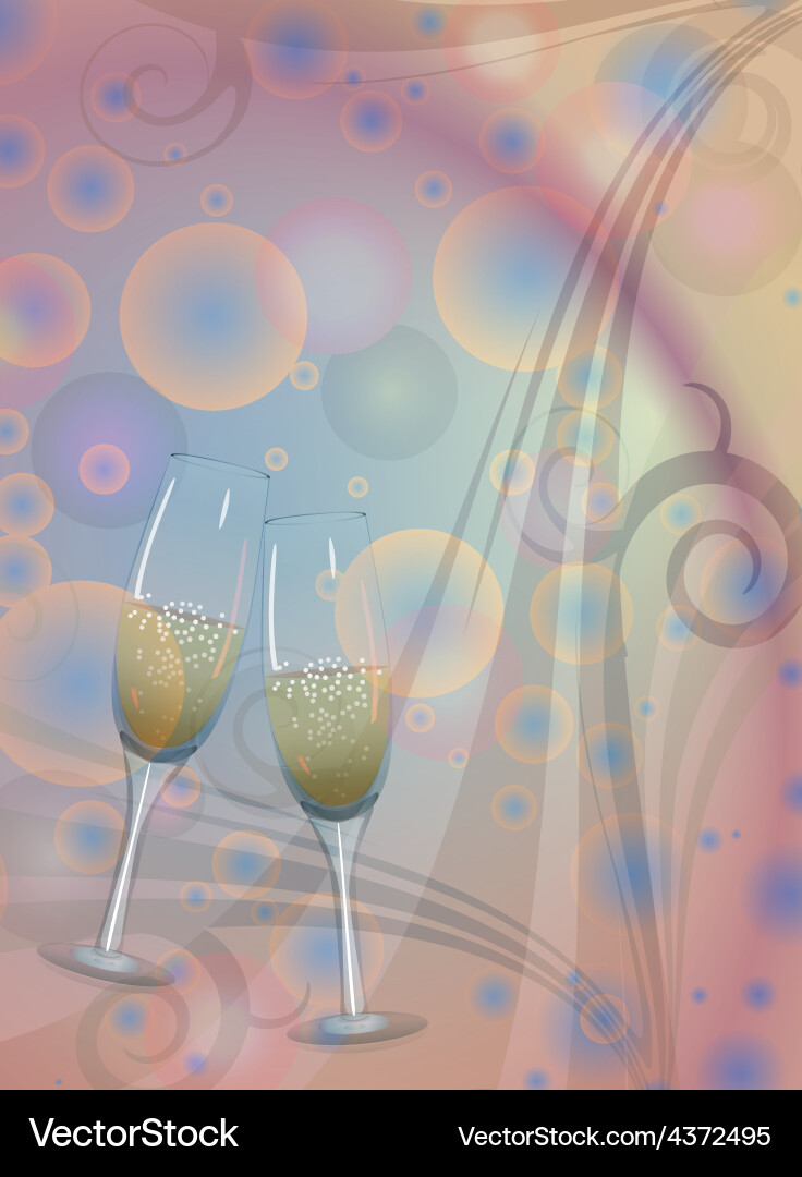 Toast champagne wine Royalty Free Vector Image