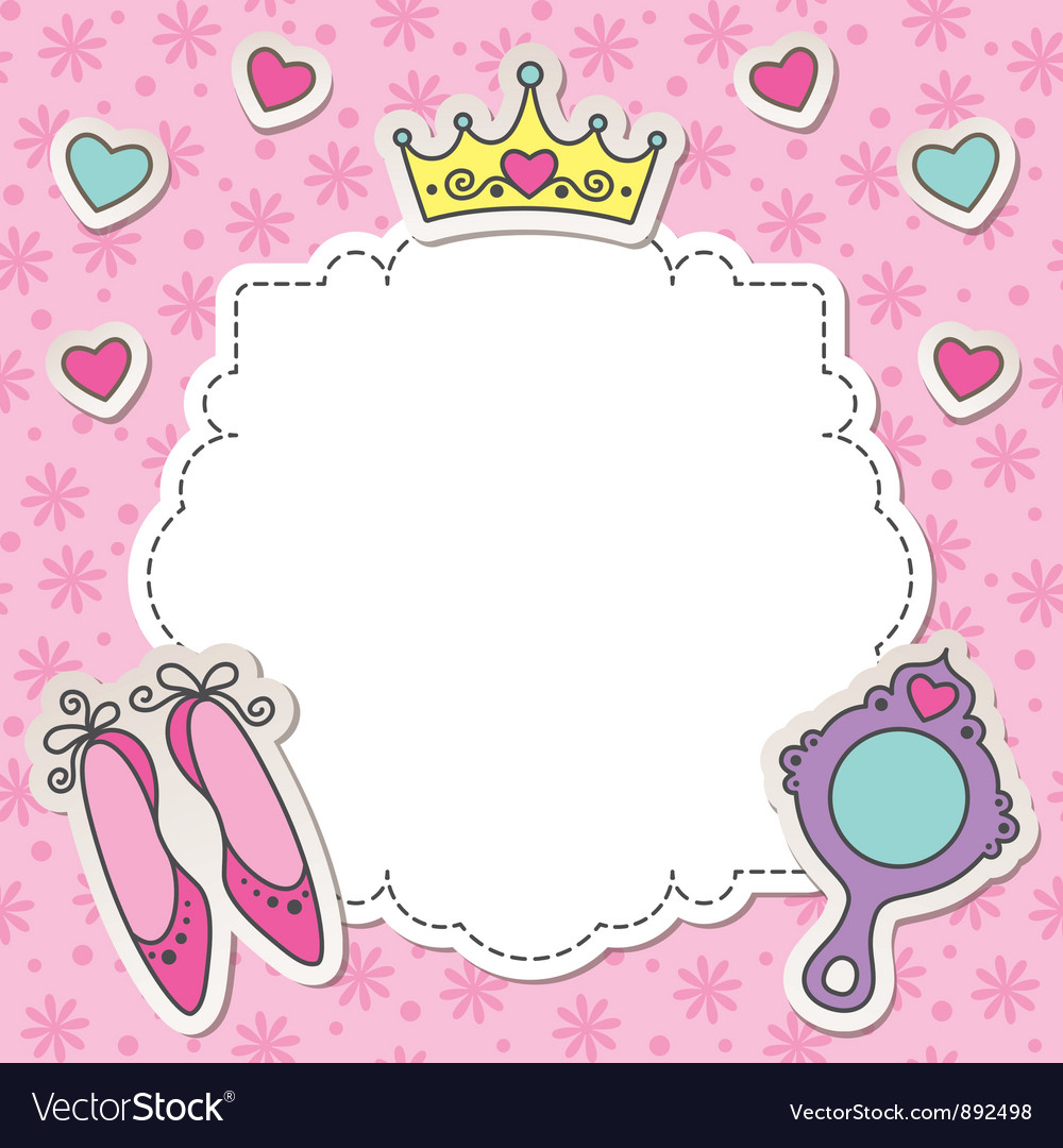 Princess frame Royalty Free Vector Image - VectorStock