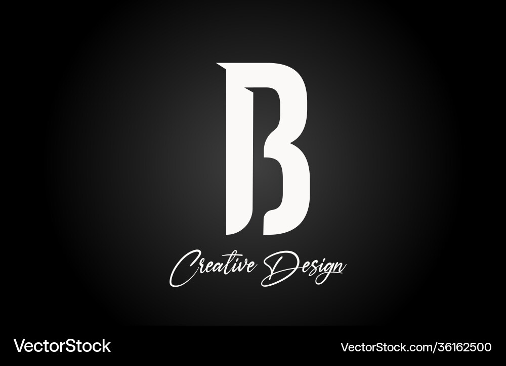 B simple alphabet letter icon logo design Vector Image