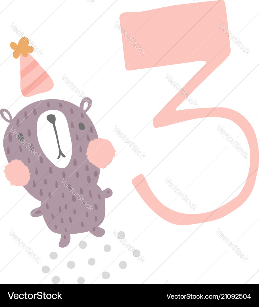 Bear birthday Royalty Free Vector Image - VectorStock