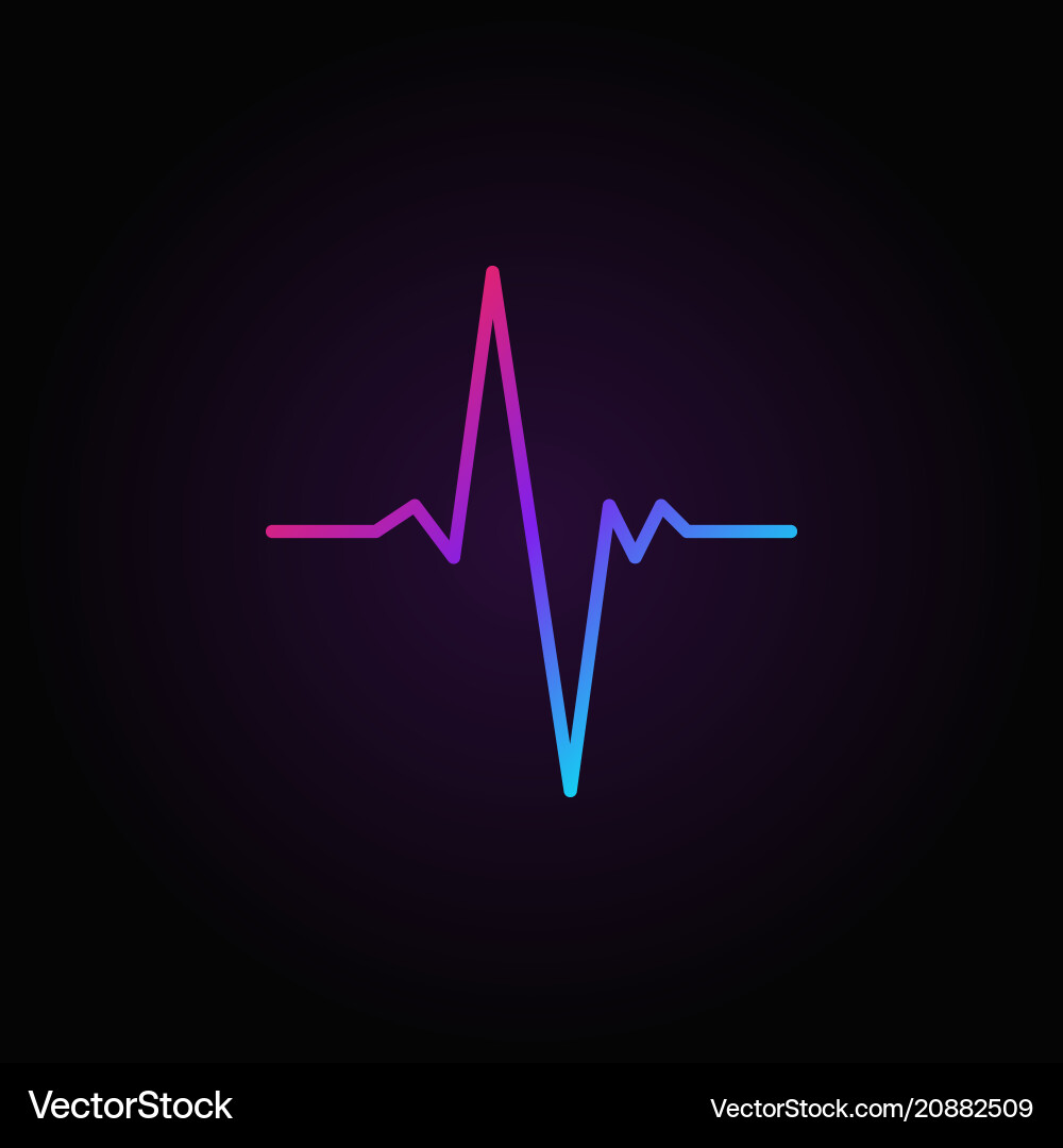 Pulse colorful minimal icon or symbol Royalty Free Vector