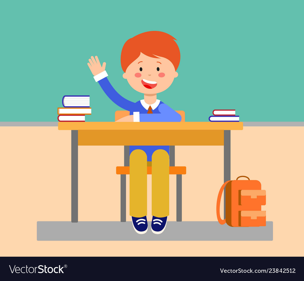 School lesson flat Royalty Free Vector Image - VectorStock
