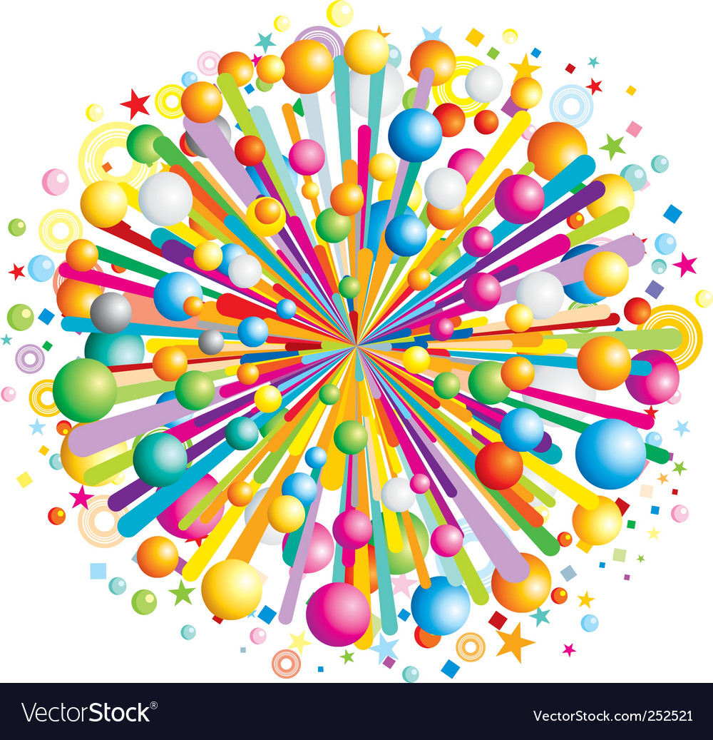 Color explosion Royalty Free Vector Image - VectorStock
