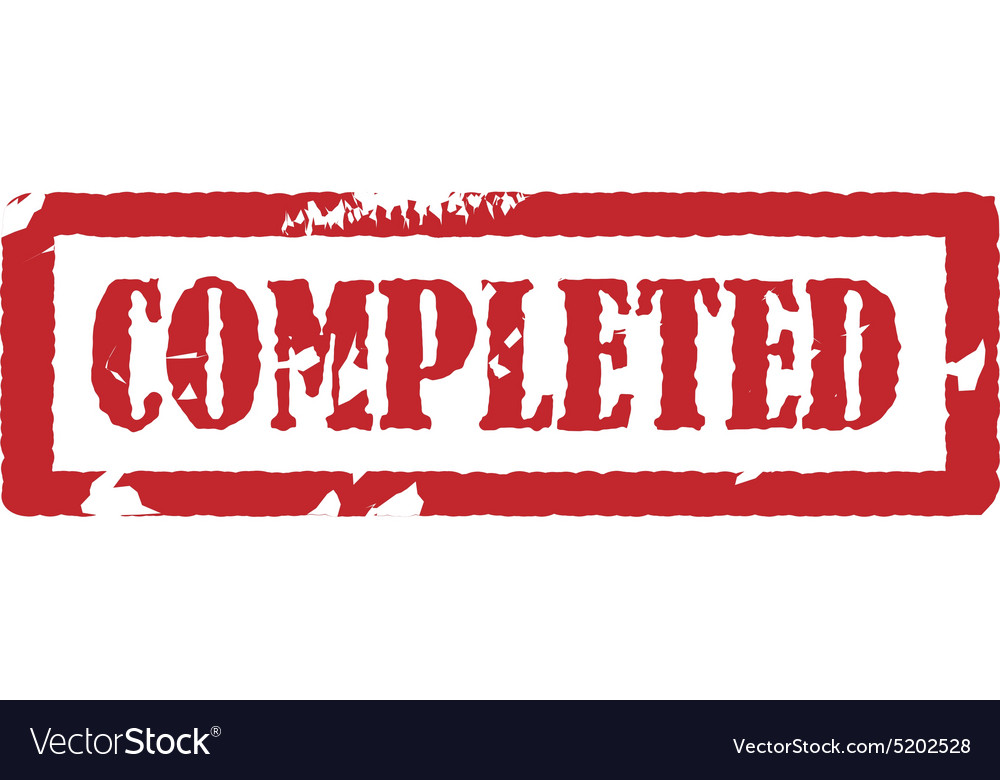 Completed stamp Royalty Free Vector Image - VectorStock