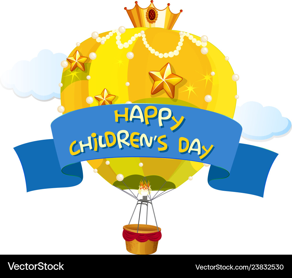 A happy children day template Royalty Free Vector Image