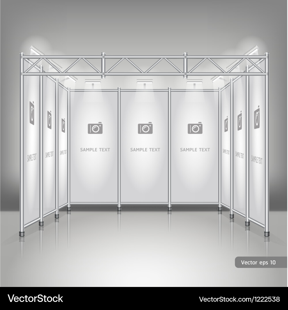 Trade exhibition stand display Royalty Free Vector Image