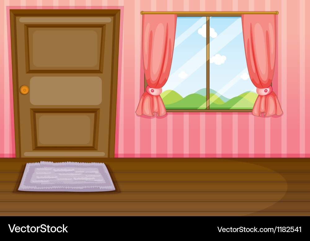Cartoon Home Window Door Royalty Free Vector Image