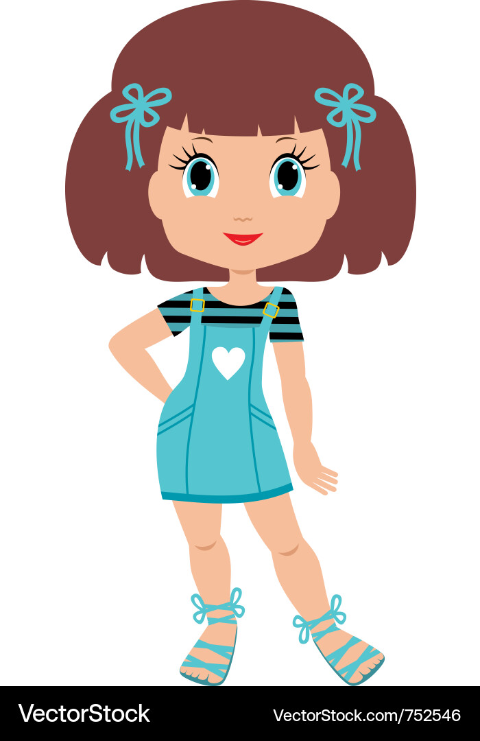 Girl cartoon Royalty Free Vector Image - VectorStock