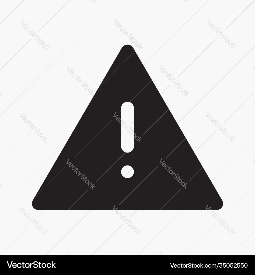 Warning alert icon isolated on white background Vector Image