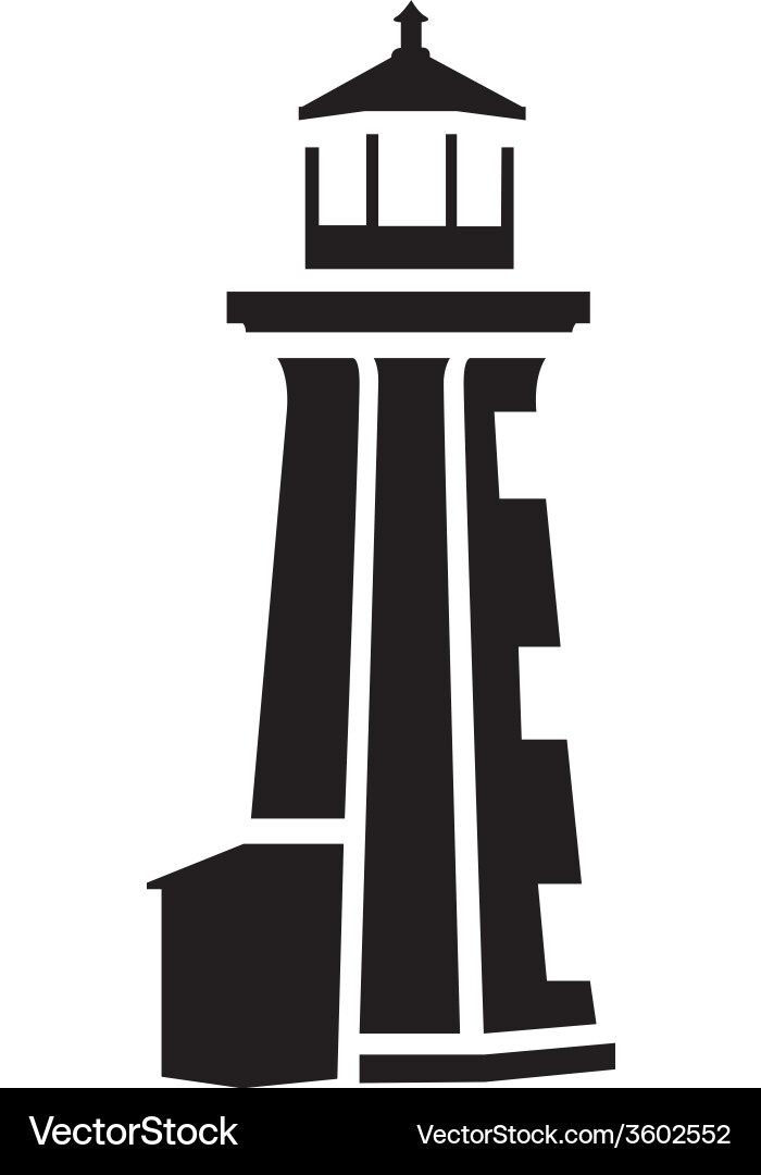 Lighthouse Silhouette Royalty Free Vector Image