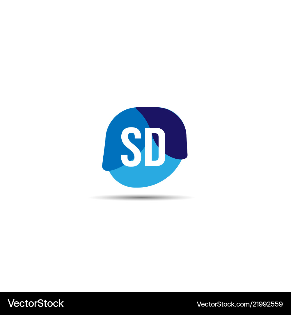 Initial letter sd logo template design Royalty Free Vector
