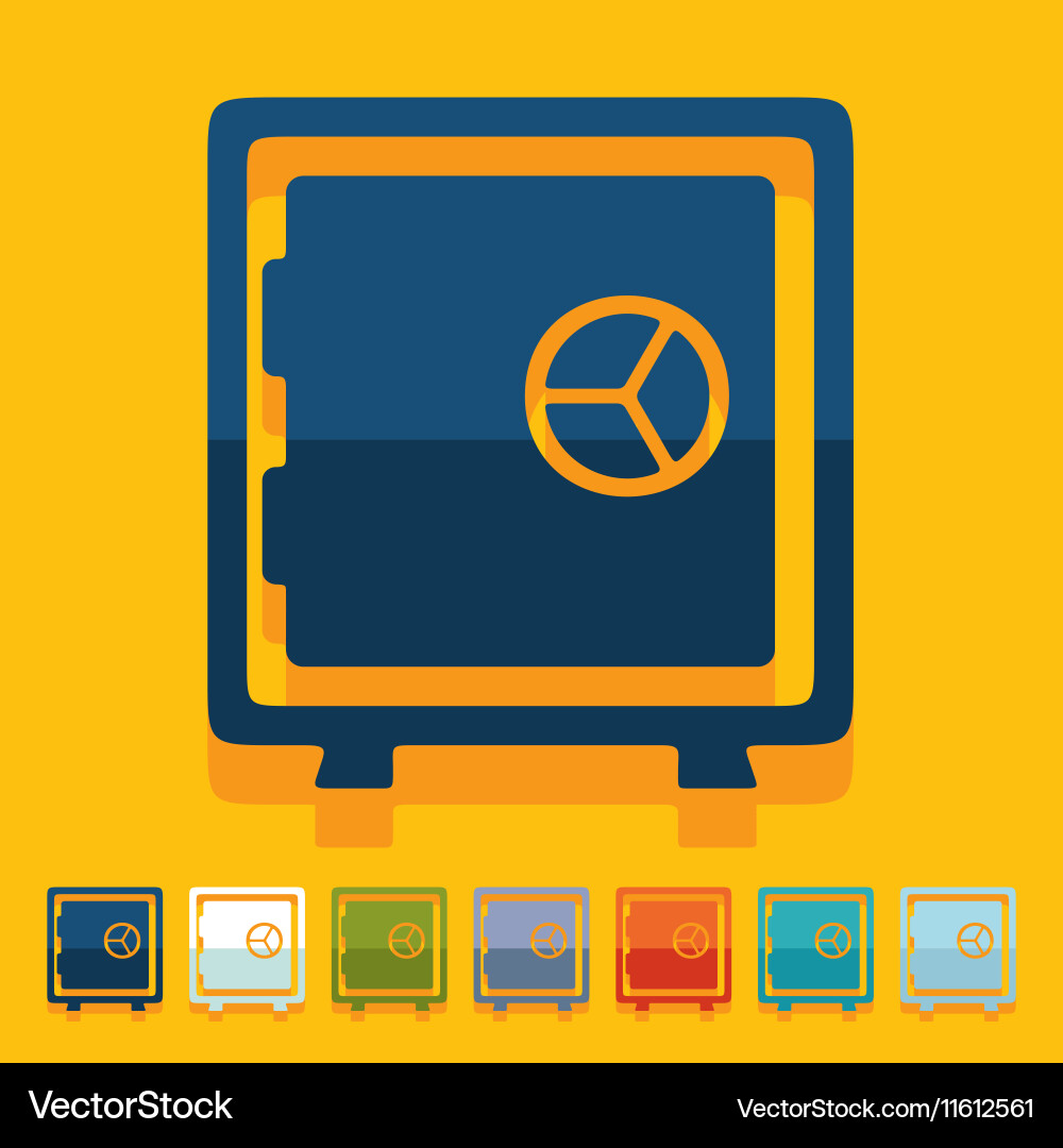 Flat design safe Royalty Free Vector Image - VectorStock