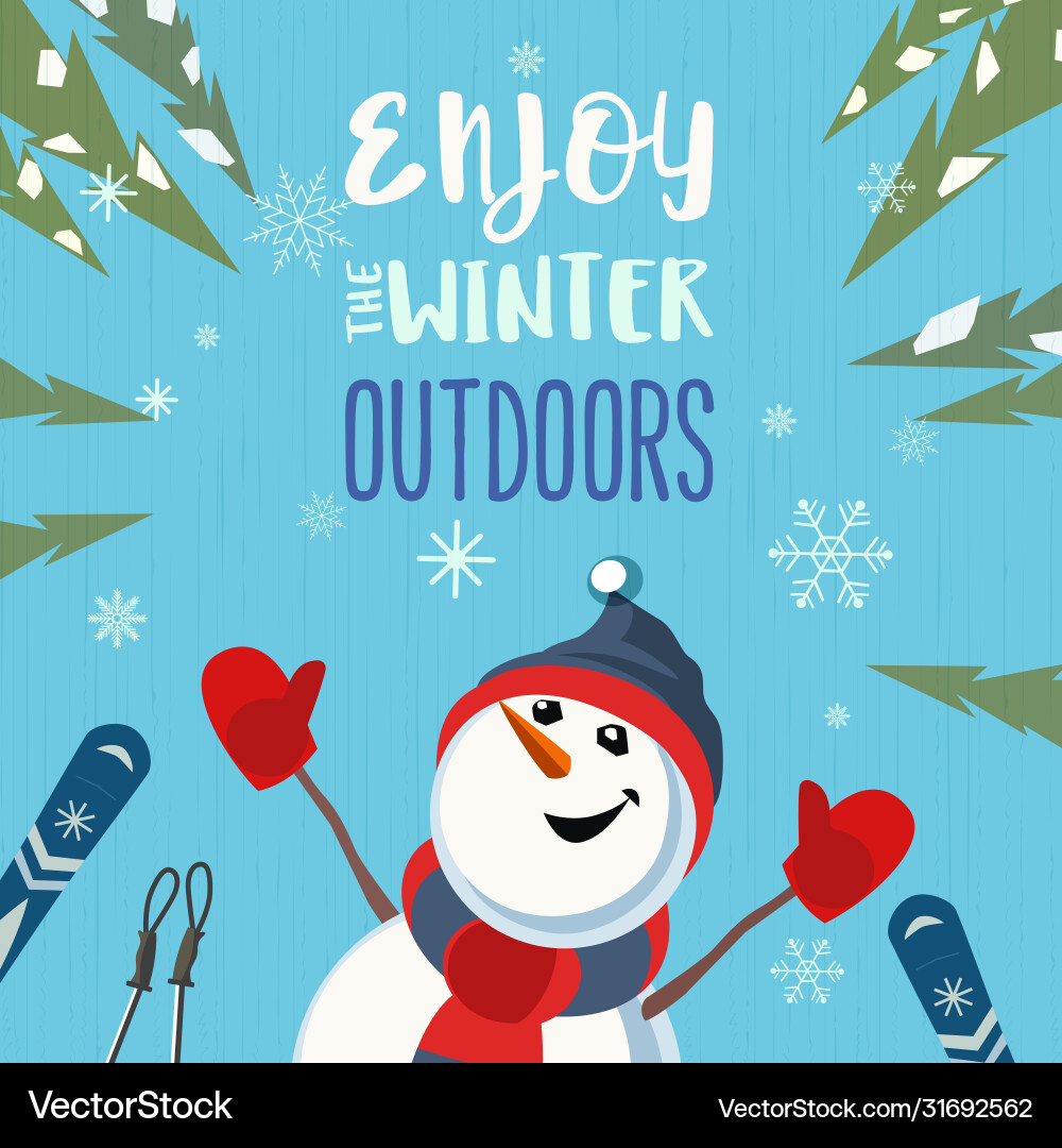 Fancy winter poster Royalty Free Vector Image - VectorStock