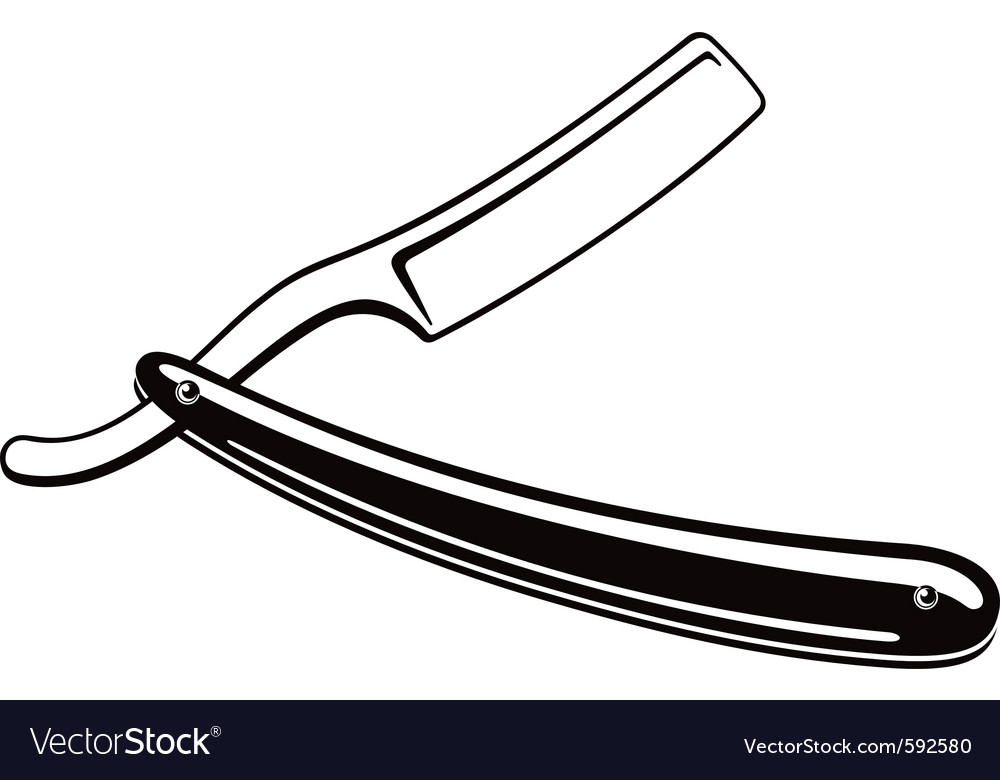 Straight razor Royalty Free Vector Image - VectorStock Straight razor Royalty Free Vector Image - VectorStock