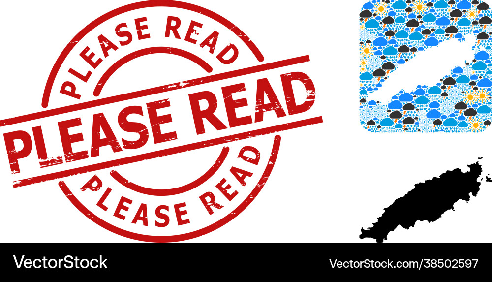 Grunge please read seal and hole weather pattern Vector Image