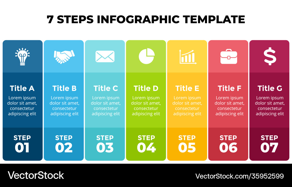 Squares colorful infographic presentation Vector Image