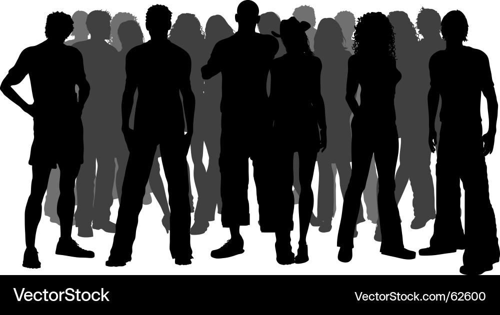 Crowd of people Royalty Free Vector Image - VectorStock