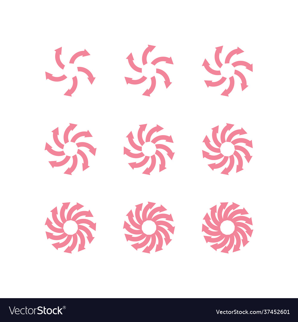 Set spiral and swirls logo design elements Vector Image Set spiral and swirls logo design elements Vector Image