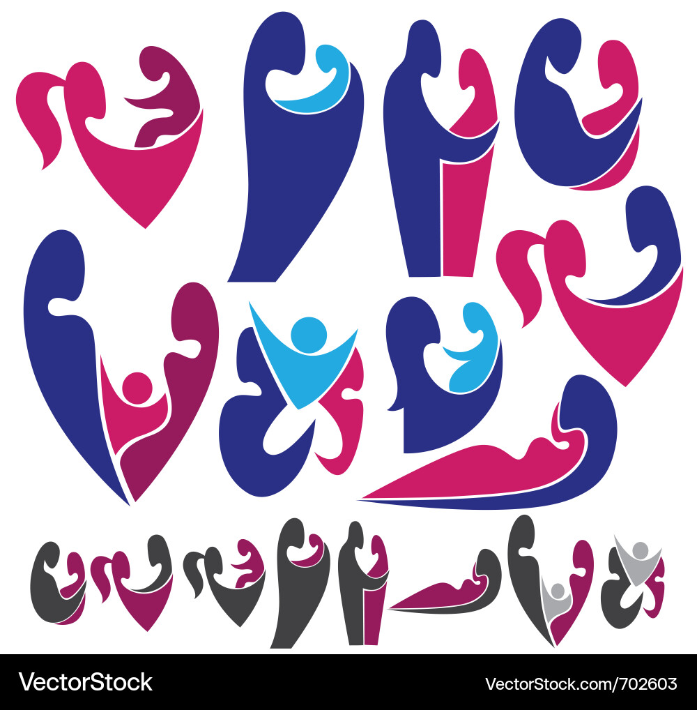 Family symbols Royalty Free Vector Image - VectorStock