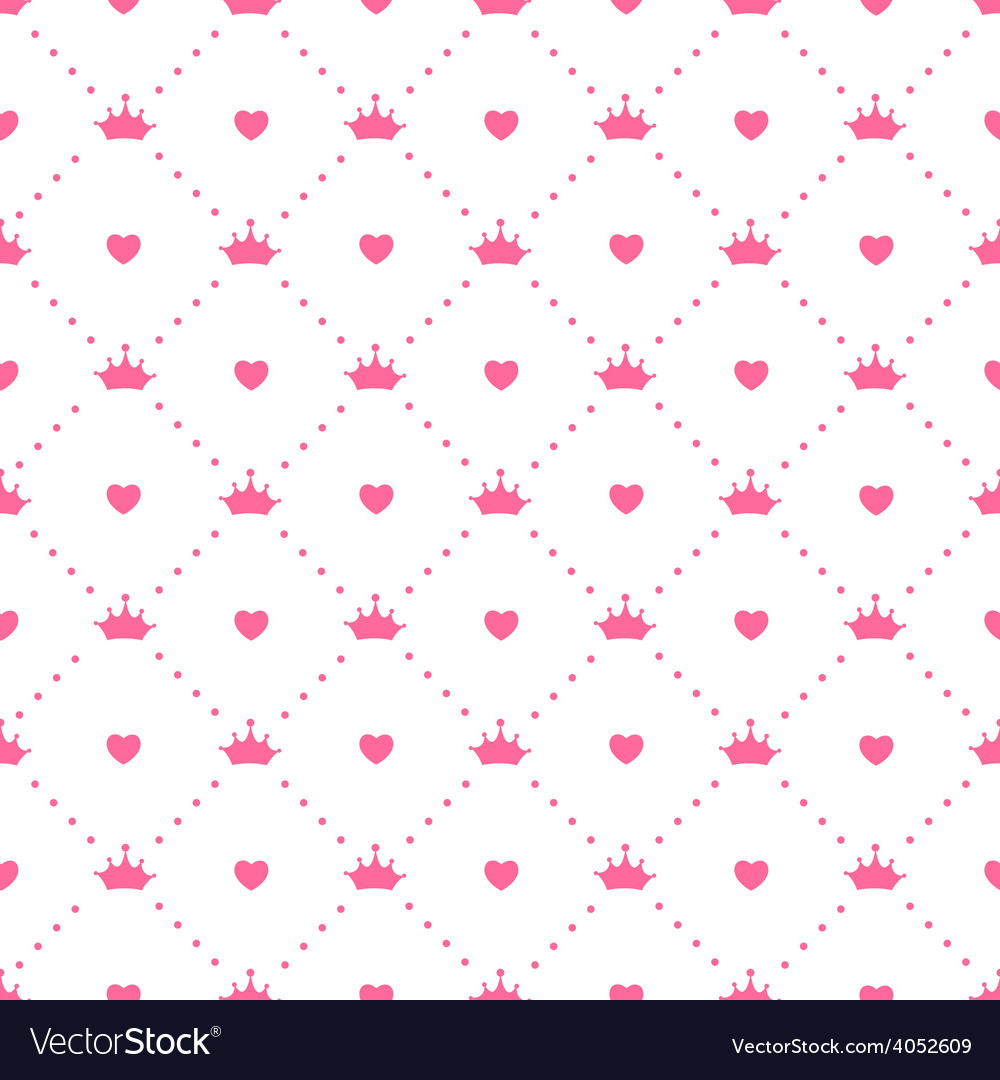 Princess Seamless Pattern Background Royalty Free Vector