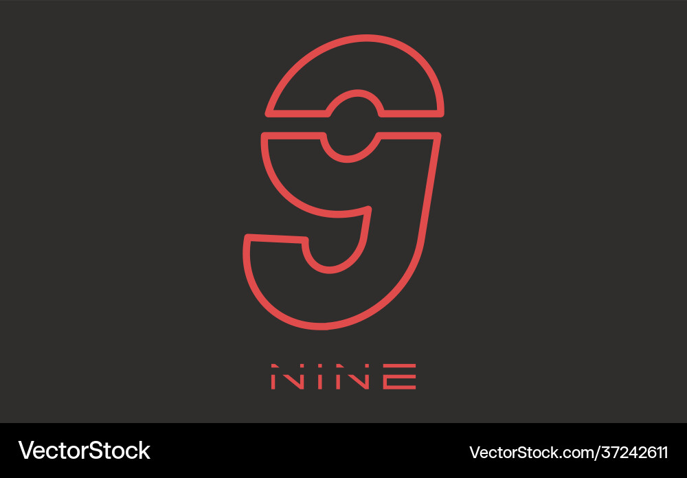 Number nine logo 9 Royalty Free Vector Image - VectorStock
