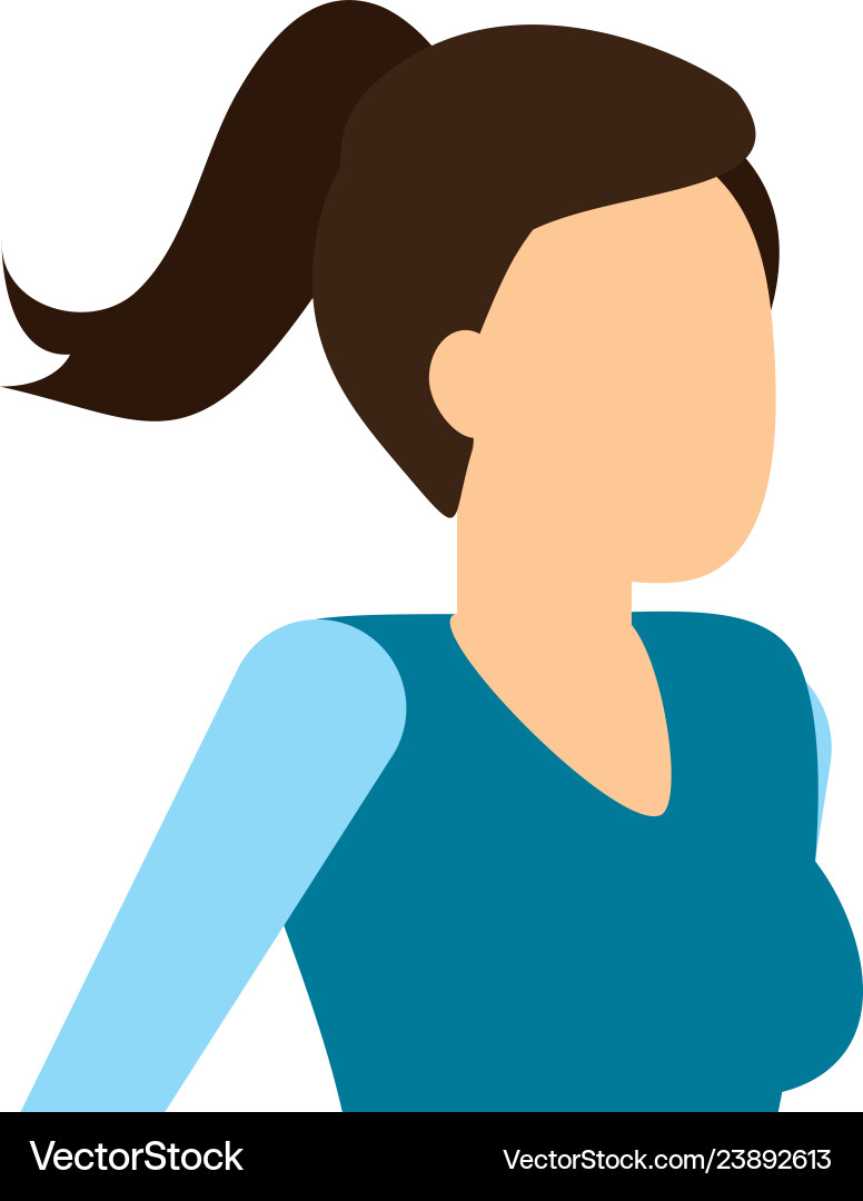 Woman profile character Royalty Free Vector Image