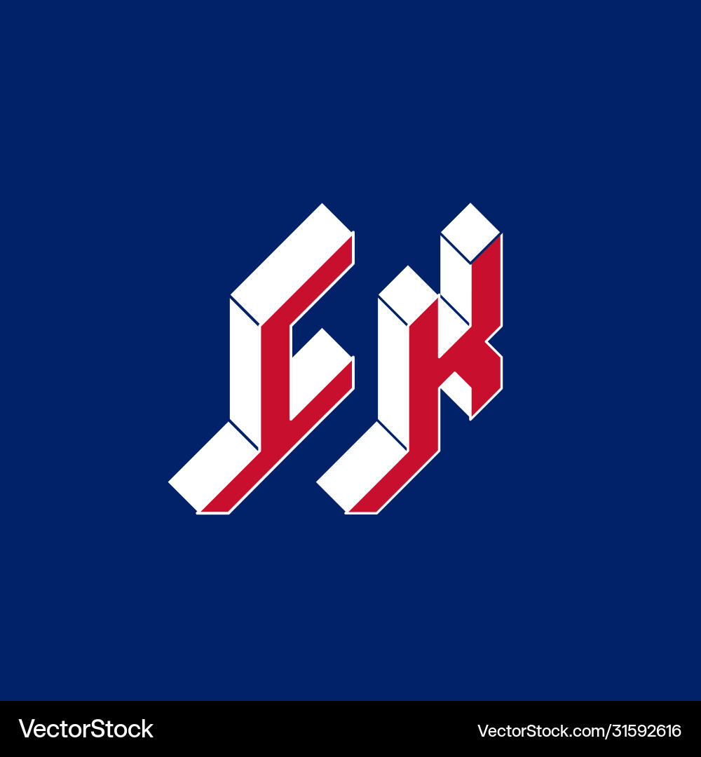 Ck - international 2-letter code or national Vector Image