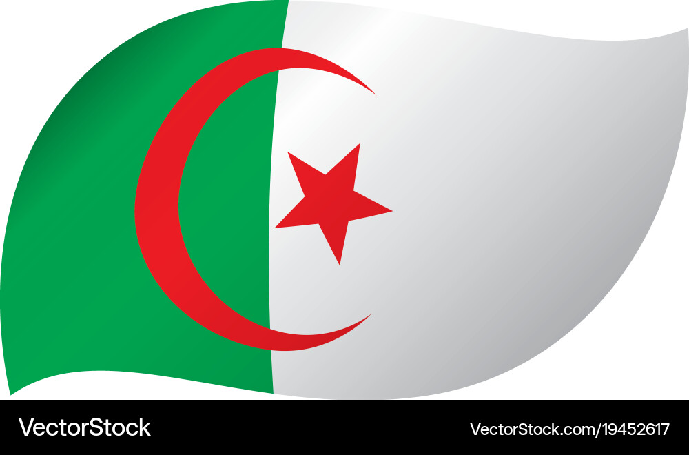 Algeria flag Royalty Free Vector Image - VectorStock