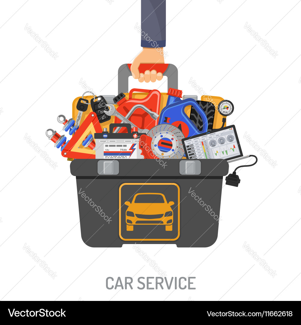Car service concept Royalty Free Vector Image - VectorStock