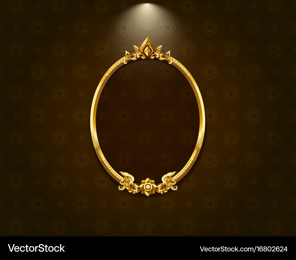 Thai art frame border pattern Royalty Free Vector Image