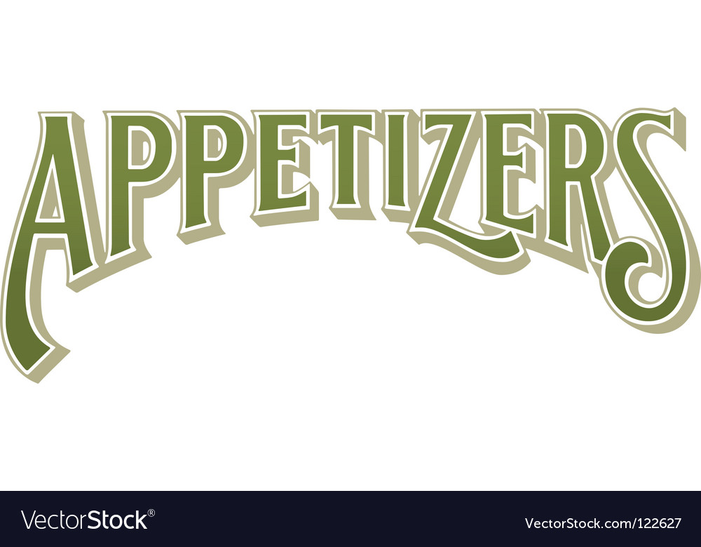 Appetizers Royalty Free Vector Image - VectorStock