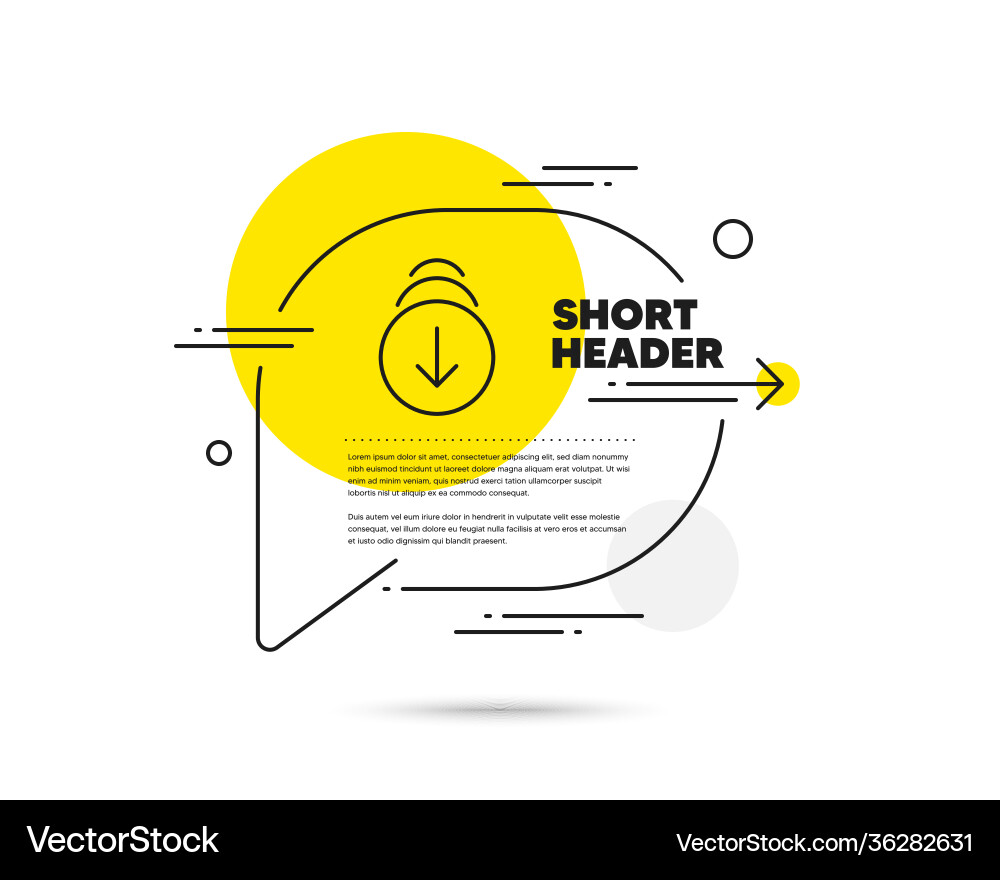 Scroll down arrow line icon scrolling screen sign Vector Image