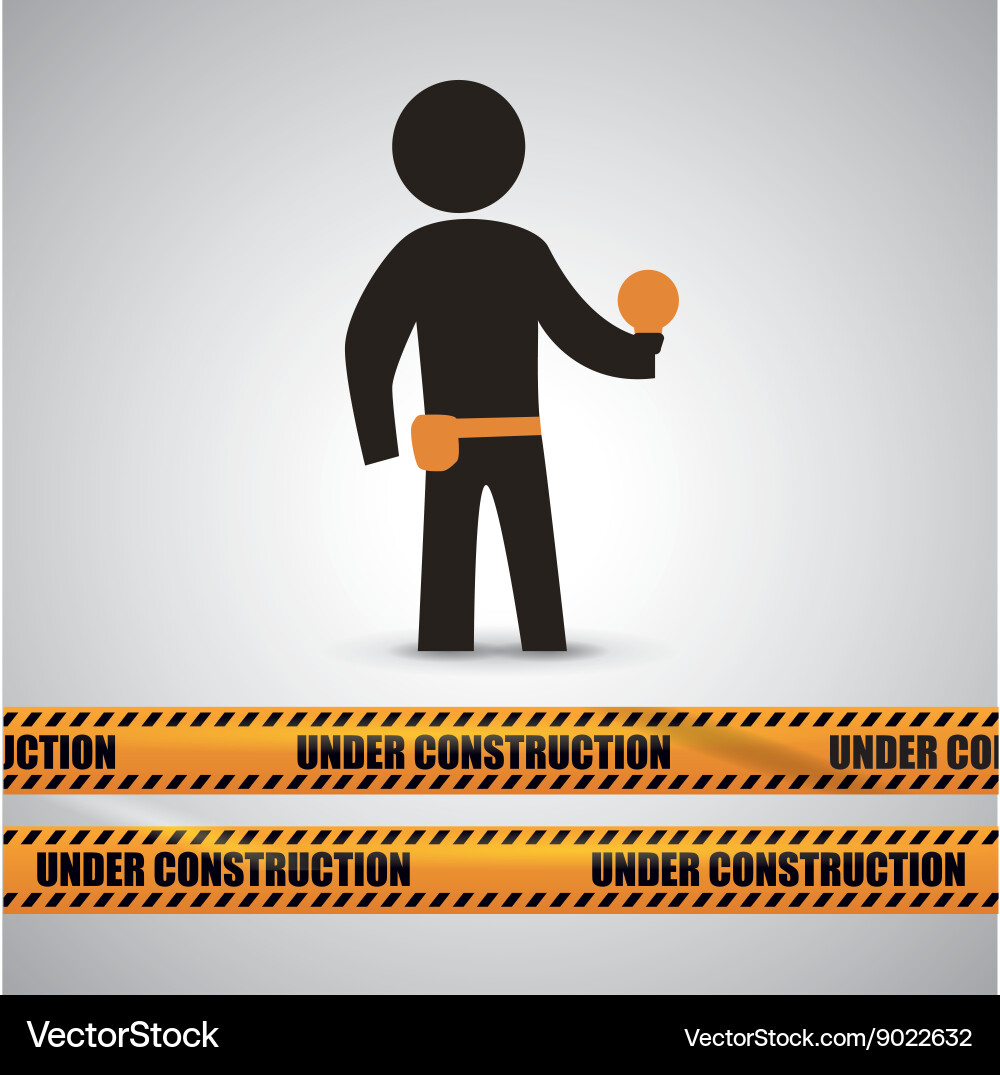 Under construction design tool icon isolated Vector Image