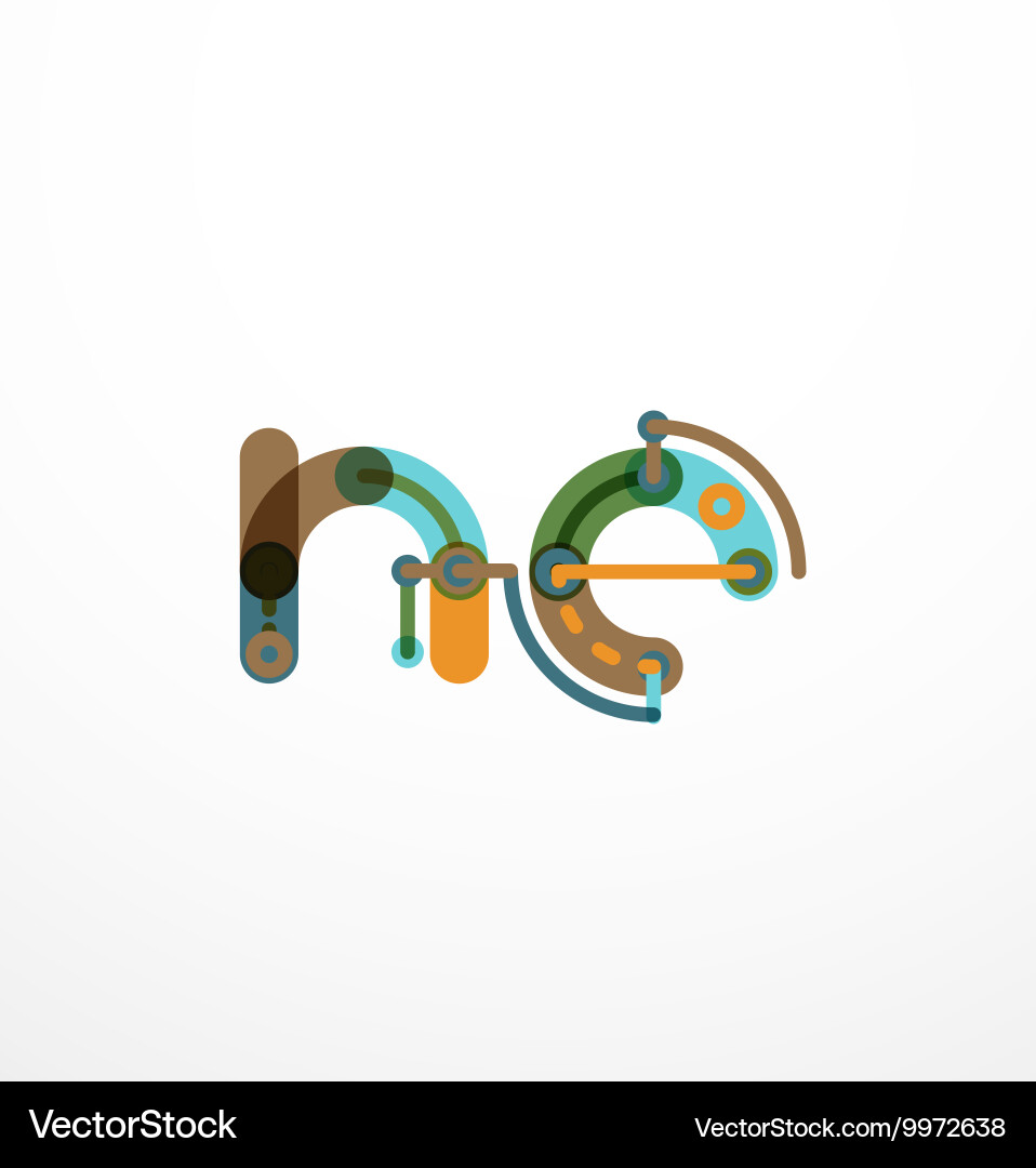 Linear business logo letter Royalty Free Vector Image