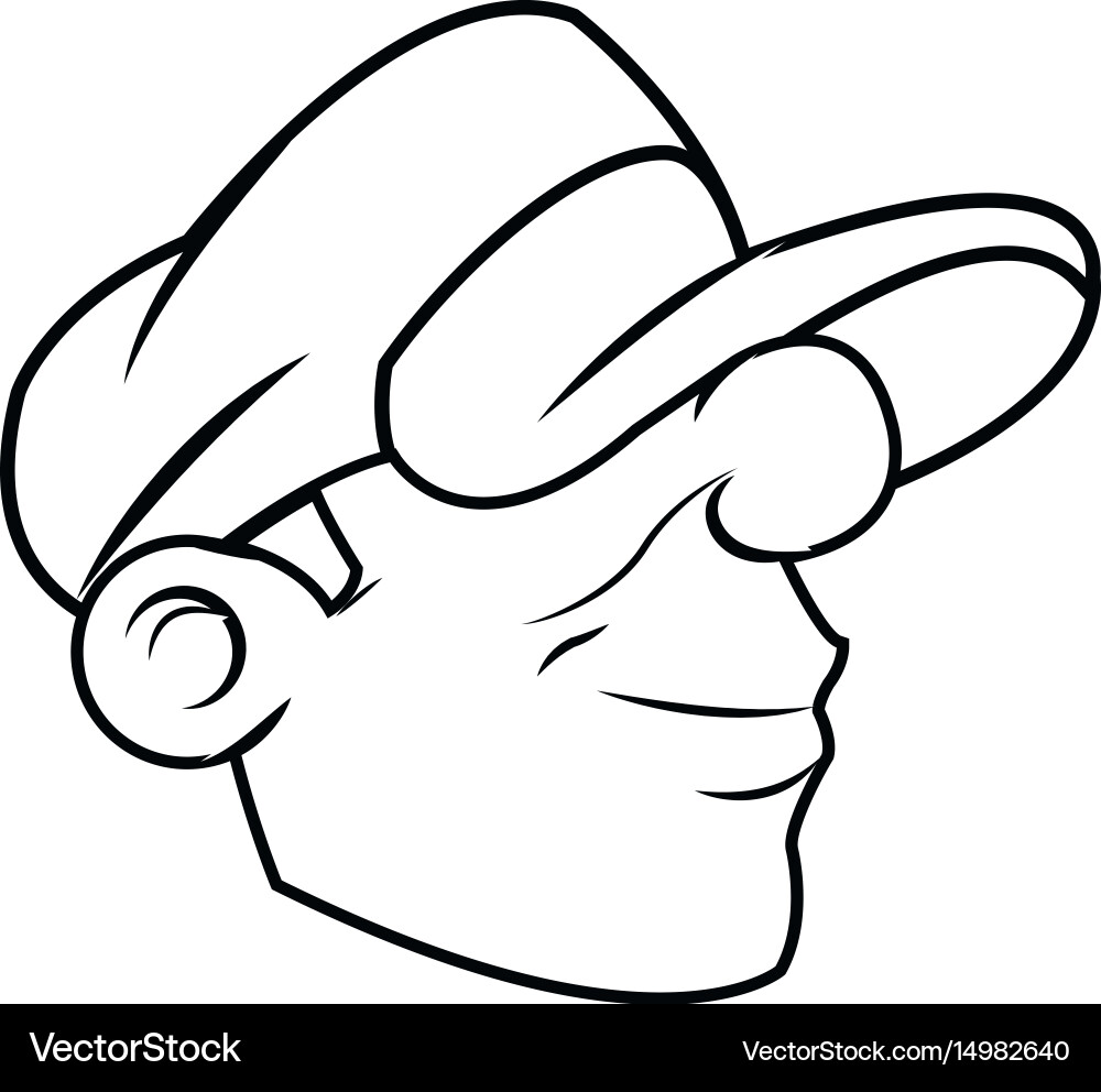 Cool cartoon graffiti guy with cap image Vector Image