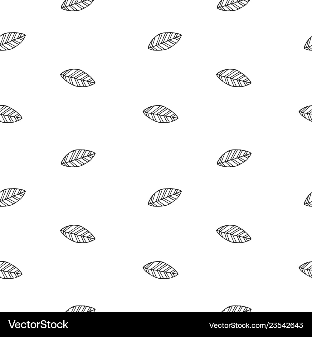 Seamless pattern with leaves Royalty Free Vector Image