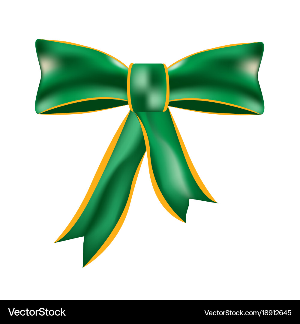 Holiday bow ribbon Royalty Free Vector Image - VectorStock