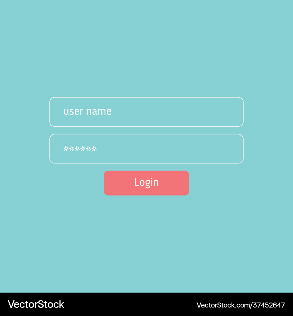 Member login template for website mobile computer Vector Image