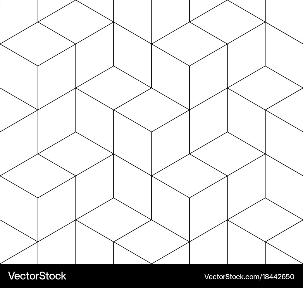 Seamless pattern from contours Royalty Free Vector Image